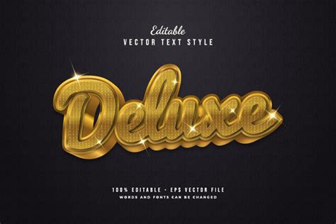 3d Gold Deluxe Text Effect Graphic By Weiskandasihite · Creative Fabrica