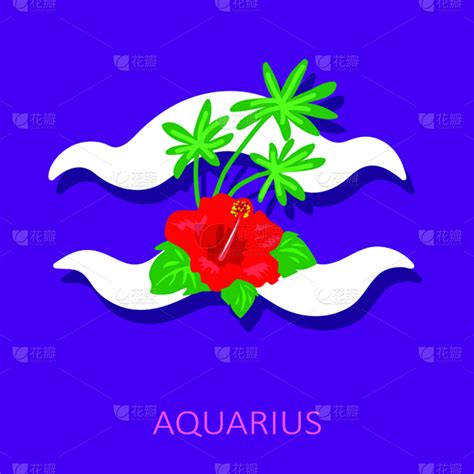 标志数字11水瓶座概念象征浪漫春天夏天绘画插图白色红色