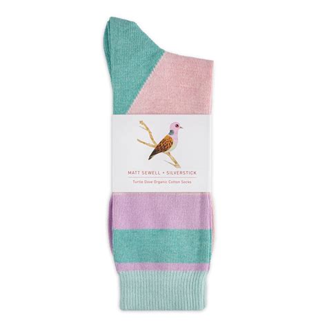 Matt Sewell Silverstick Turtle Dove Organic Cotton Sock