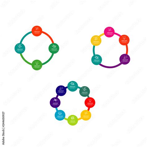 Circular Arrows For Infographics Chart Graph Diagram Vector Template Stock Vector Adobe Stock
