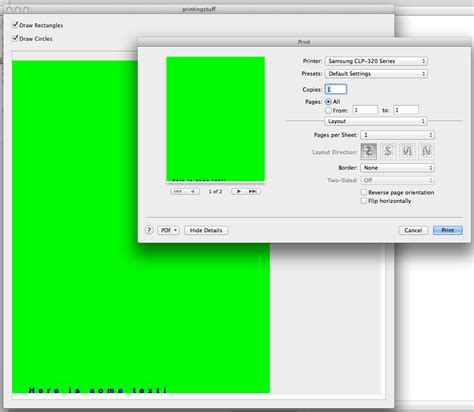 Objective C Cocoa Mac Os X Printing Multiple Pages Why Is Preview