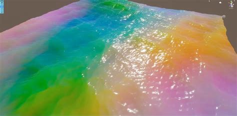 ocean compute shader looking juicy the funky colors are based on the direction of vertex