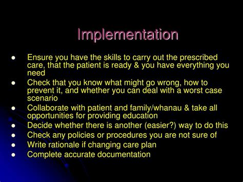 Ppt Nursing Process Step 4 Implementation Powerpoint Presentation