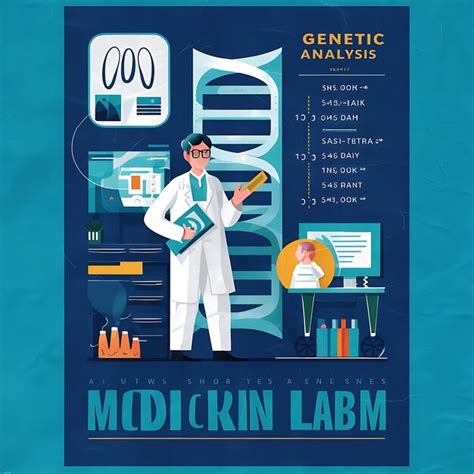 Modern Poster Design With Genetic Analysis Results Premium Ai