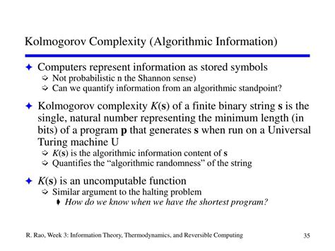 Ppt Cse 599 Lecture 7 Information Theory Thermodynamics And Reversible Computing Powerpoint