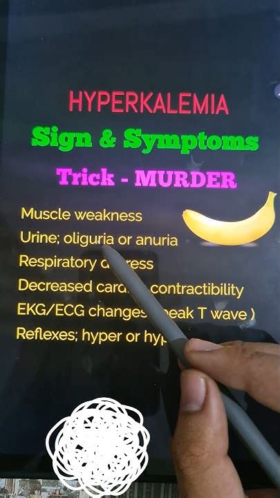 Hyperkalemia Potassium Overdose Sign And Symptoms Trick Youtube