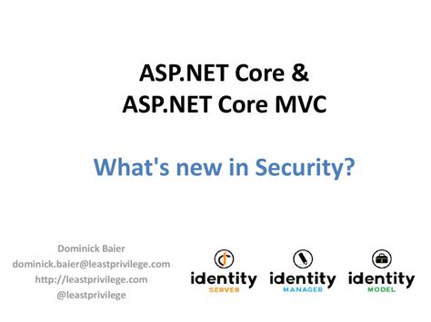Aspnet Core Security Overview Speaker Deck