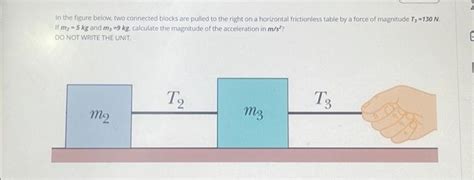 solved in the figure below two connected blocks are pulled