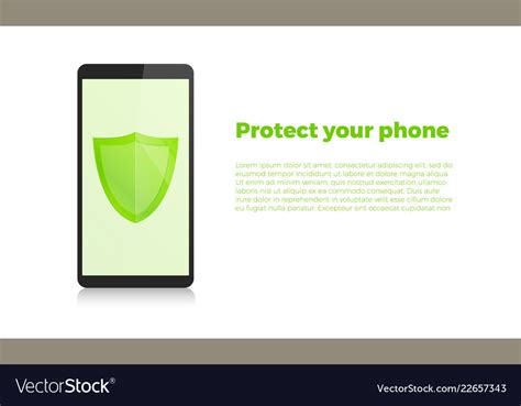 Smartphone With Security Shield Mobile Royalty Free Vector