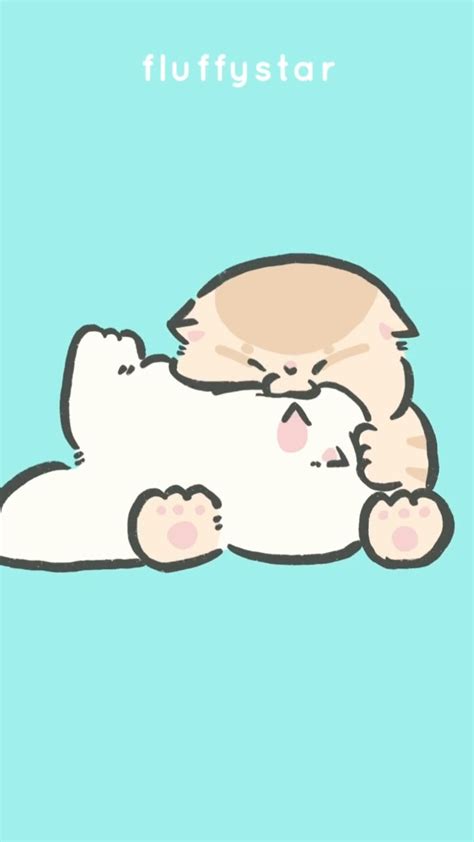 毛絨絨星人 fluffystar by yuchunou [movie kisses😘電影親親] 看電影的時候會不會突然想親一下😘💕 bobo突然被nini親了一下， 然後親親變得