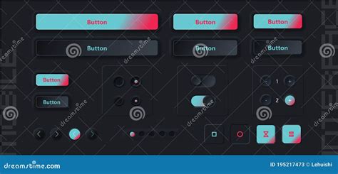 User Interface Neumorphic Design Kit With Neumorphism Style App Ui Ux Templates Gui For