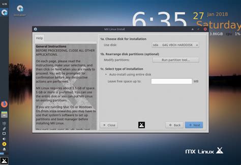 Установка Mx Linux Losst