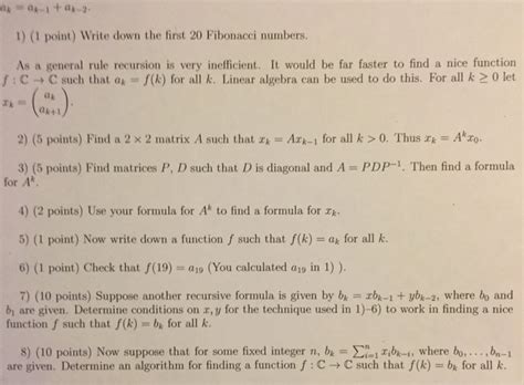 Solved Write Down The First 20 Fibonacci Numbers As A