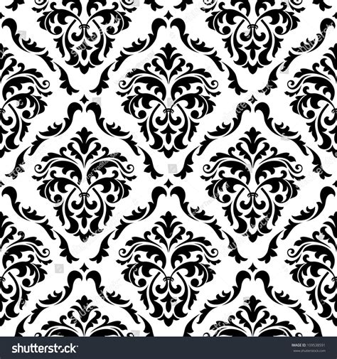 Medieval Floral Seamless Damask Style Design Stock Vector Royalty Free 109538591 Shutterstock