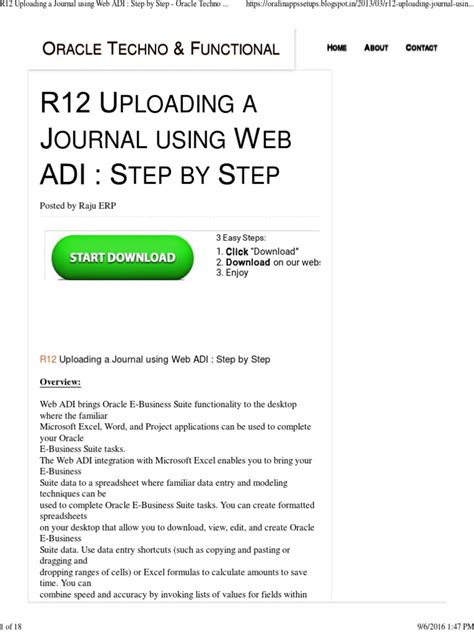 r12 uploading a journal using web adi step by step oracle techno and functional pdf