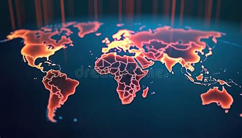Global Network Connects Continents International Communication System Shows Worldwide