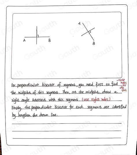 Solved C Construct The Perpendicular Bisector For Each Segment Below