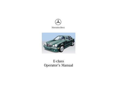 2000 Mercedes Benz E Class Operators Manual Cardiagnosticsbe