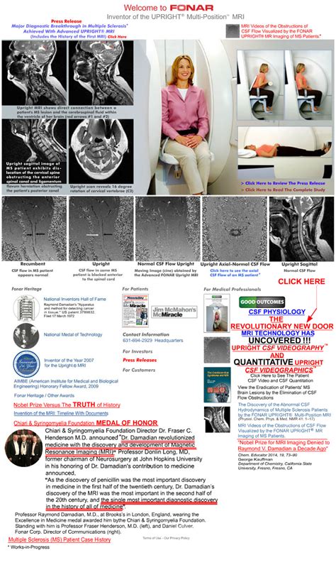 Fonar Mri Maker Of The Upright Multi Position Mri