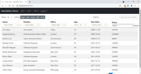 Dotnet Core Datatables Grid By Dynomix Codecanyon