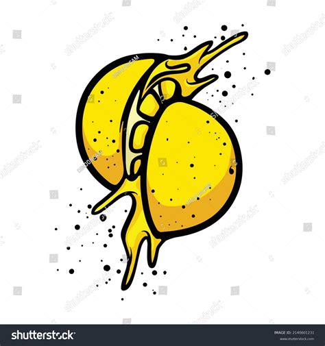 얇게 썬 레몬 만화 벡터 삽화 스톡 벡터로열티 프리 2140601231 Shutterstock