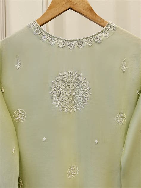 3 Piece Pure Khaddi Silk Embroidered Suit S111601 Aghanoorinternational