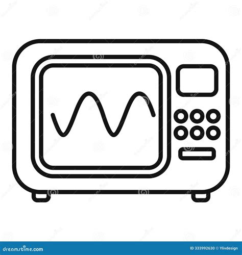 Oscilloscope Showing Sinusoidal Waveform Icon Vector 333992630
