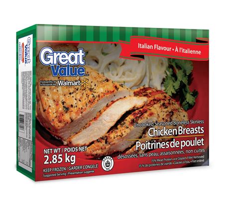 Great Value Uncooked Seasoned Boneless Skinless Chicken Breasts