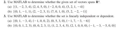 Solved I Need The Mathlab Input Steps For 3 So I Can Get