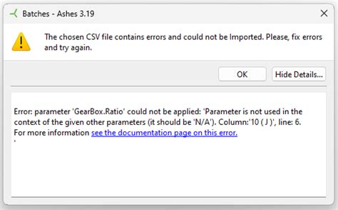 Parameter Not Used In The Context Ashes Documentation