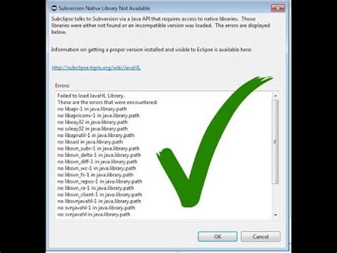 Eclipse Failed To Load JavaHL Library YouTube