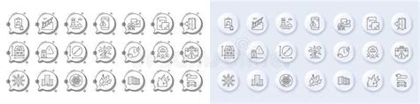 Windmill Lighthouse And Framework Line Icons For Web App Printing Line Icons Vector Stock