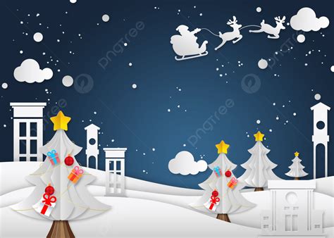 크리스마스 겨울 종이 컷 도시 마을 건물 배경 크리스마스 성탄절 종이 절단 배경 일러스트 및 사진 무료 다운로드 Pngtree