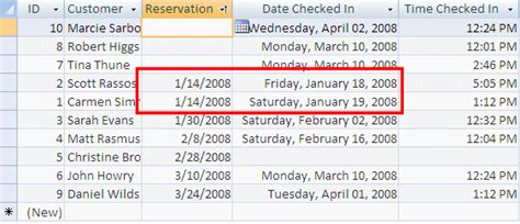 Microsoft Access Topics Sorting Date And Time Based Fields