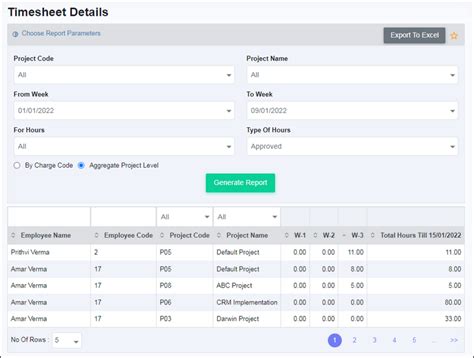 Report Timesheet Details