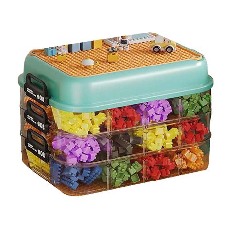 Toy Organizer Bins With Compartments Building Blocks Storage Storage Containers For Building