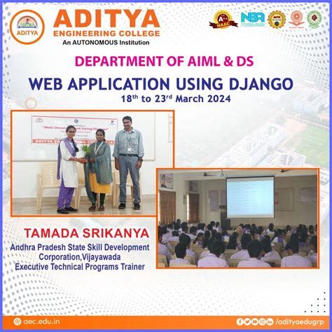 aditya university on linkedin aiml datascience workshop
