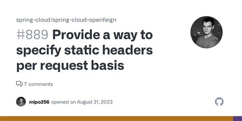 Provide A Way To Specify Static Headers Per Request Basis · Issue 889