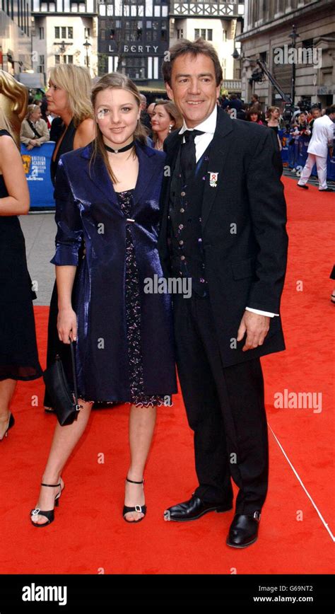 Actor Robert Lindsay And His Daughter Sydney Arriving For The British