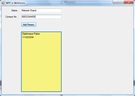 Integrating Wpf In Winforms In Vs 2010