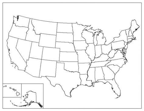 Blank Us State Map Quiz Printable Map