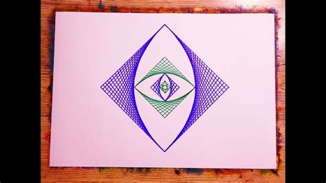 How To Draw Sequare Fractal Pattern With Parabolic Lines Geometric