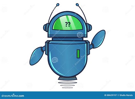 Cute Robot Displaying Question Mark Stock Illustration Illustration Of Message Love 88629197