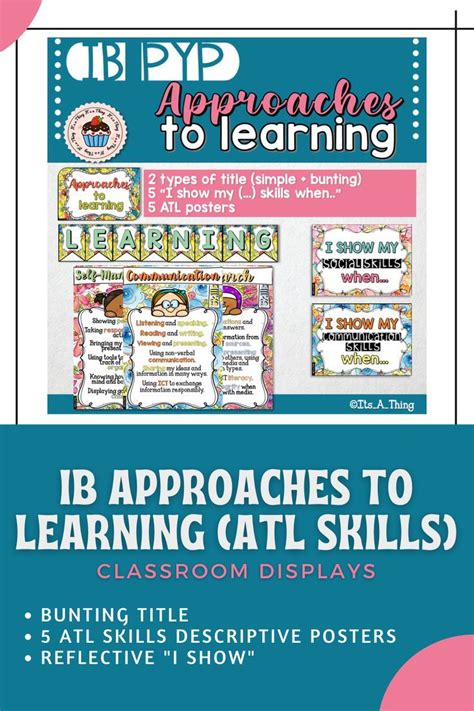 Ib Pyp Approaches To Learning Skills Posters And Bunting With Prompts Skills To Learn Skills