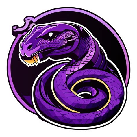 Premium Vector Amethystine Scrub Python Sticker Illustration
