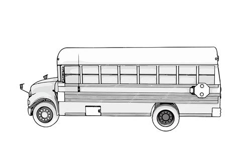 Premium Vector Bus Sketch On White Background Vector