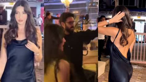 Nora Fatehi Flaunts Her Backless Dress In Black And Grooves With