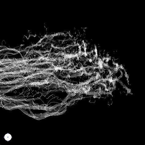 Array With Dynamic Emitted Particles Water Splash Imitation Abstract Background Stock Vector