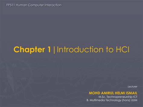 HCI Introduction Human Computer Interaction Fundamentals