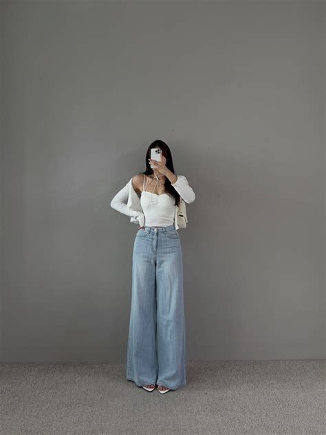 리버 썸머 와이드데님 Cropcircle크롭서클